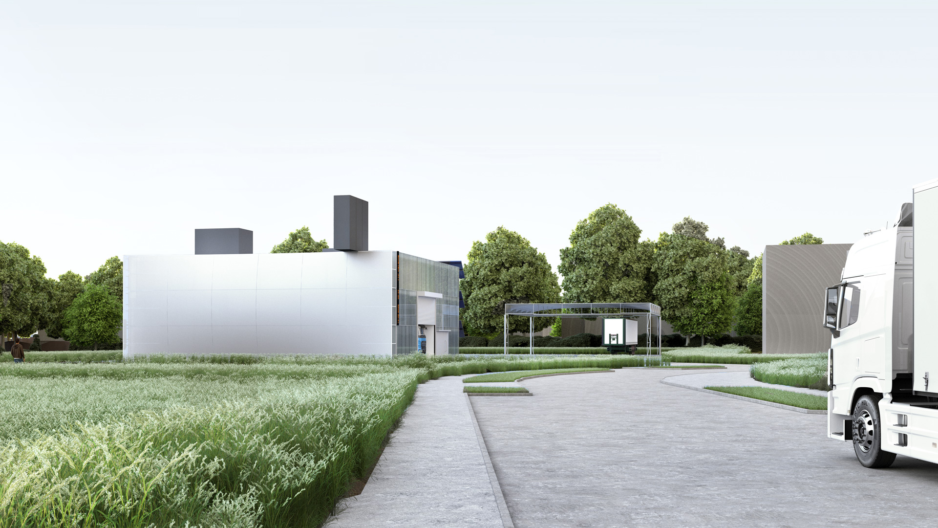 New Construction of Operation- and Office Building | Transsolar | KlimaEngineering