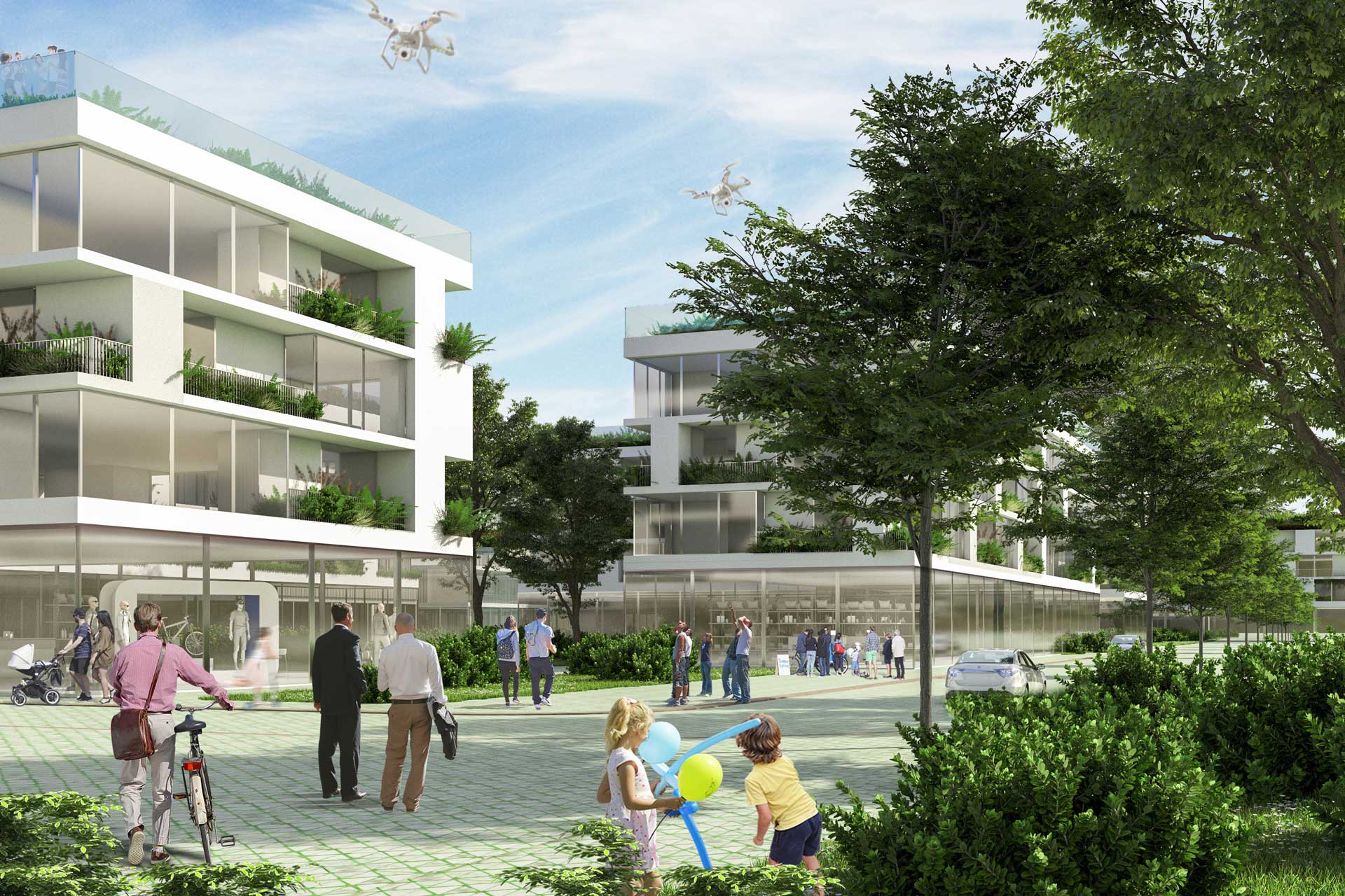 Au bord de la Rivière Tirana 2030 Masterplan | Transsolar ...